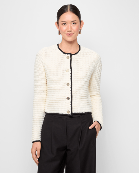 Long Sleeve Tipping Detail Lady Cardigan - Preview | Target Australia