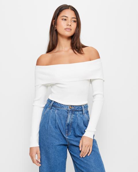 Long Sleeve Off Shoulder Knit Top - Lily Loves | Target Australia