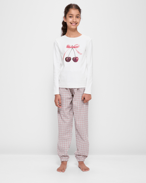 Girls Youth Long Sleeve Pyjama Set - Cherry | Target Australia