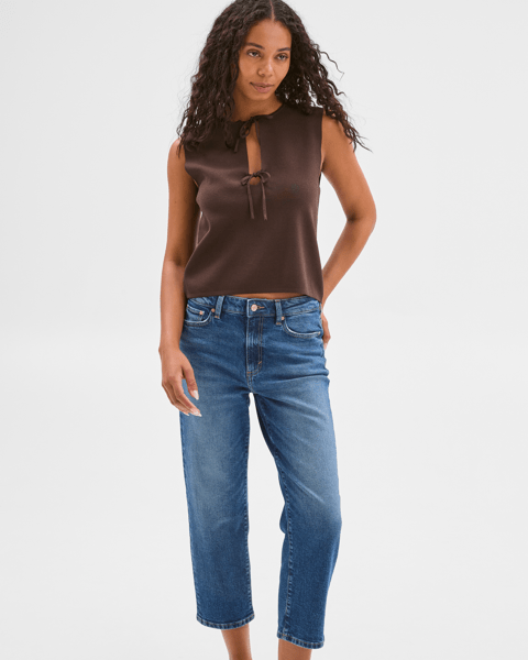Mid Rise Crop Length Straight Denim Jeans - Bella | Target Australia