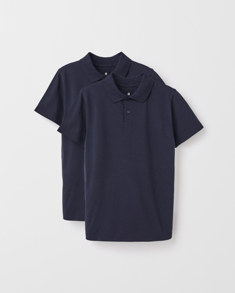 Australian Cotton 2 Pack Short Sleeve Polo T-Shirt - Navy Blue | Target ...