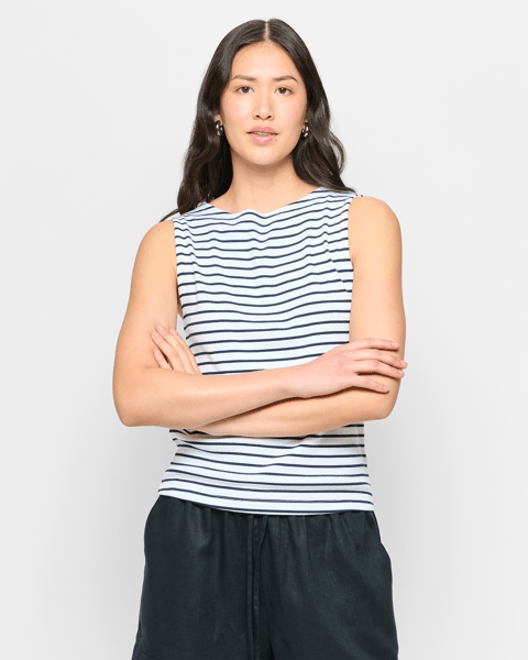 Soft Touch Boat Neck Rib Tank Top | Target Australia