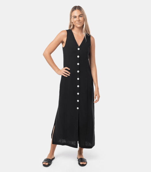 Button Through Sleeveless Midi Dress - Piping Hot | Target Australia
