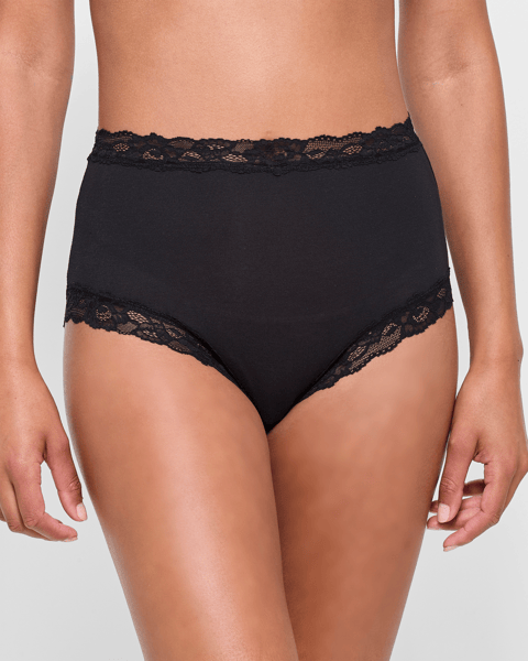 2 Pack Modal And Lace Full Briefs Black Target Australia