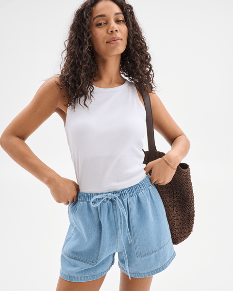 Pull On Relaxed Denim Shorts | Target Australia