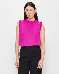 Ruffle Neck Tank Top - Preview - Hot Magenta | Target Australia