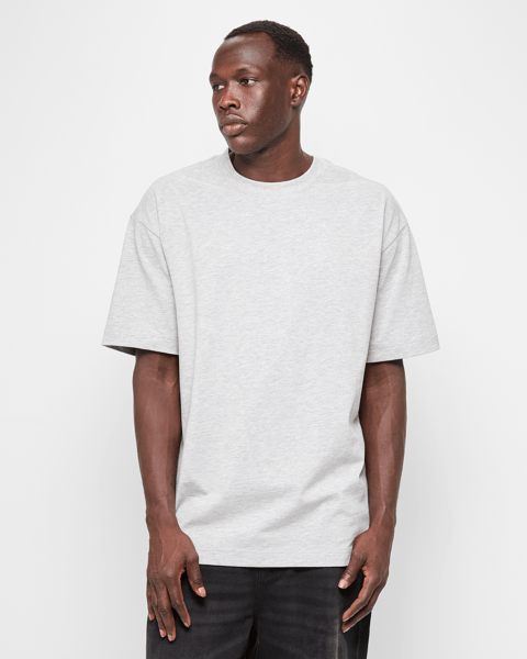 Australian Cotton Oversized Heavy Core T-Shirt - Commons - Grey Marle ...