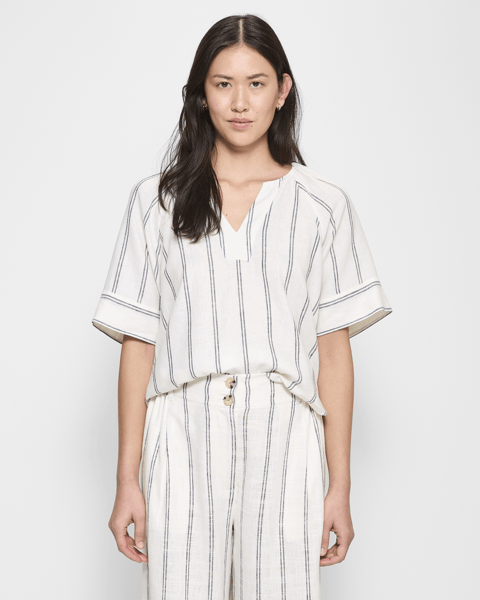 Linen Blend Raglan Top | Target Australia