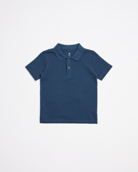 Textured Polo Top - Navy Blue | Target Australia
