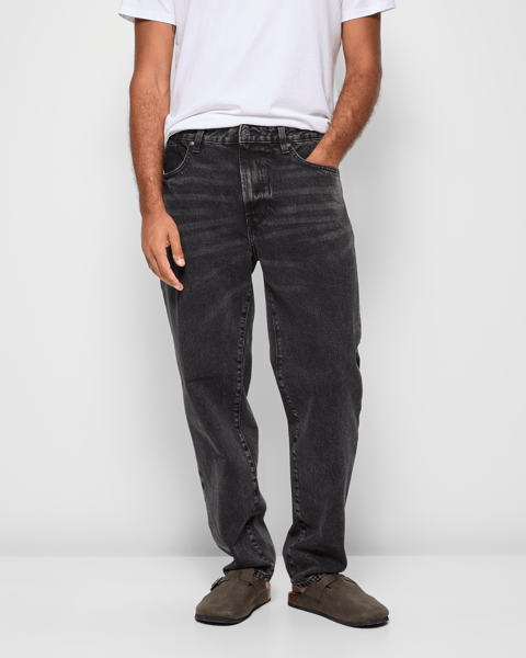 Relaxed Fit Denim Jeans - WashedBlck | Target Australia