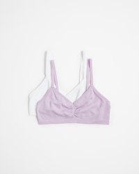 Maxx Seamless V Hang Crop Top 2 Pack - Purple / White | Target Australia