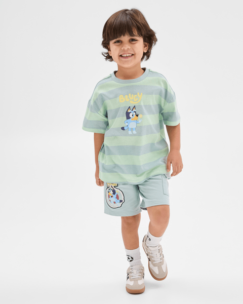 Australian Cotton Bluey Striped T-shirt | Target Australia