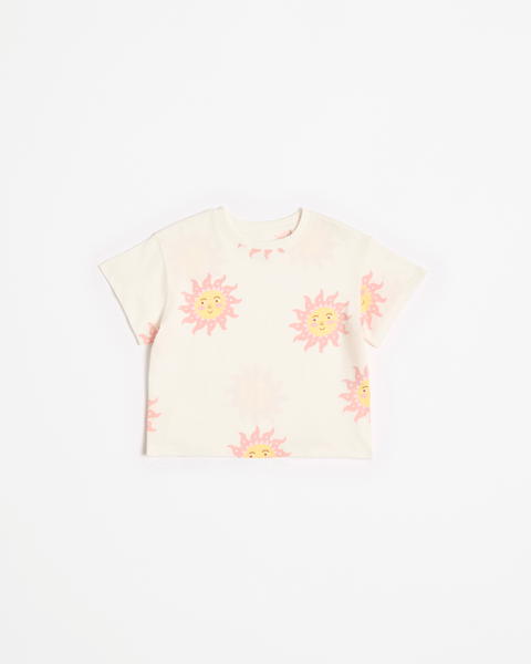 Australian Cotton Print T-shirt - Cream Sun | Target Australia