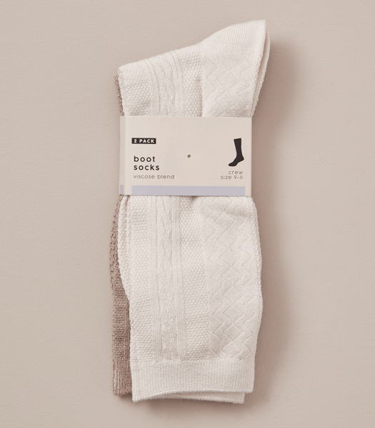 2 Pack Crew Boot Socks | Target Australia