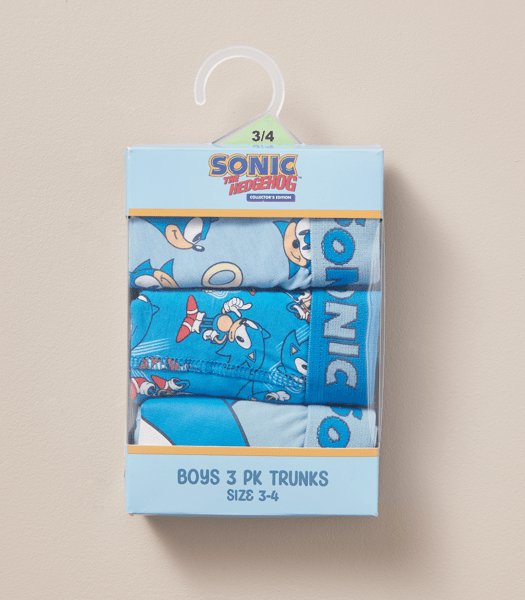 3 Pack Sonic Trunks Gifting Box | Target Australia