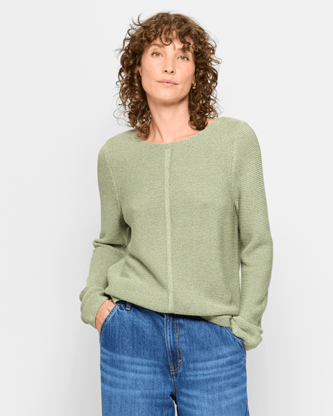 Australian Cotton Blend Ottoman Twist Crew Jumper | Target Australia