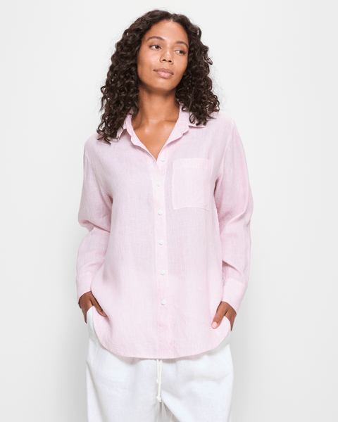 European Linen Long Sleeve Shirt | Target Australia