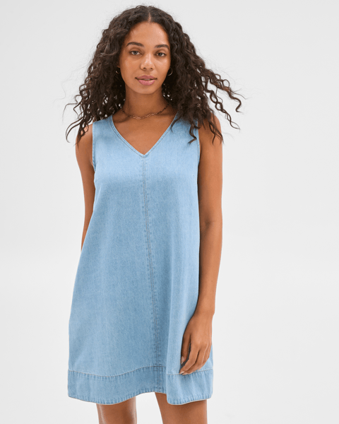 Sleeveless Mini Denim Dress | Target Australia