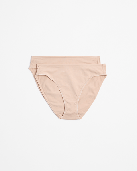 Australian Cotton Blend 2 Pack High Cut Briefs - Bare Beauty | Target ...