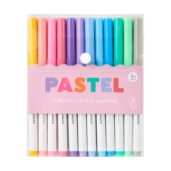 12 Pack Pastel Colour Markers | Target Australia