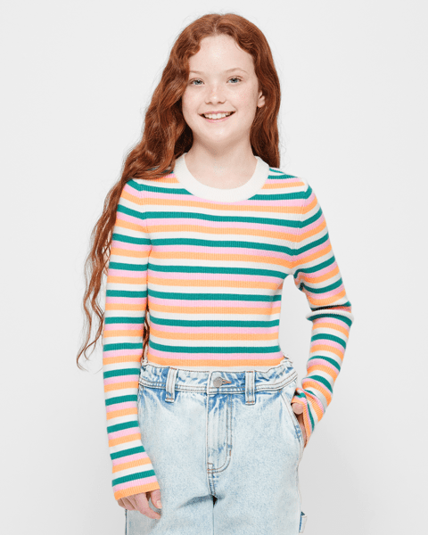 Knit Rib Crew Jumper | Target Australia