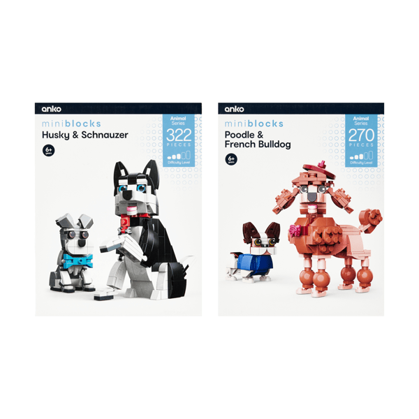 Mini Blocks Animal Series: Dog with Puppy Playset, Assorted - Anko ...