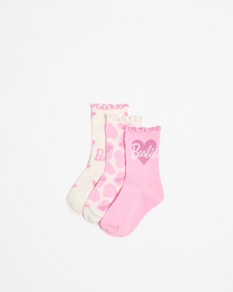 Barbie Girls Crew Socks 3 Pack | Target Australia