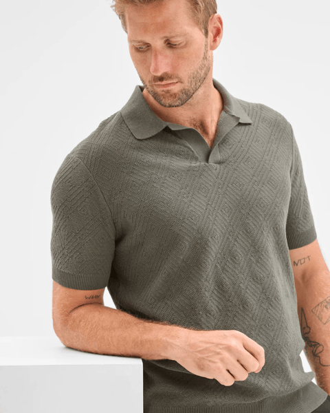 Preview Australian Cotton Knit Polo Top - Chimera | Target Australia