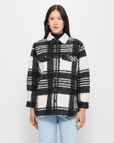 Brushed Check Shacket | Target Australia