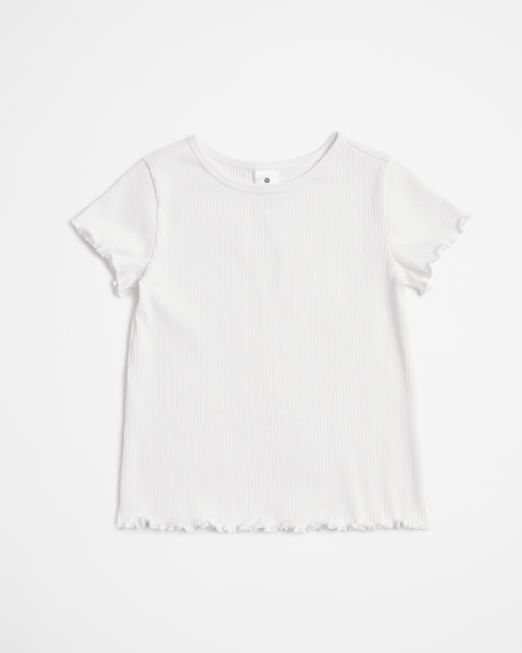 Australian Cotton Girls Rib T-shirt - White | Target Australia
