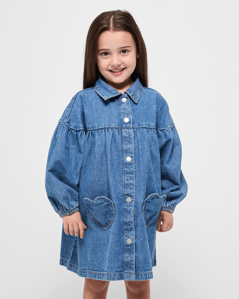 Button Through Denim Dress | Target Australia