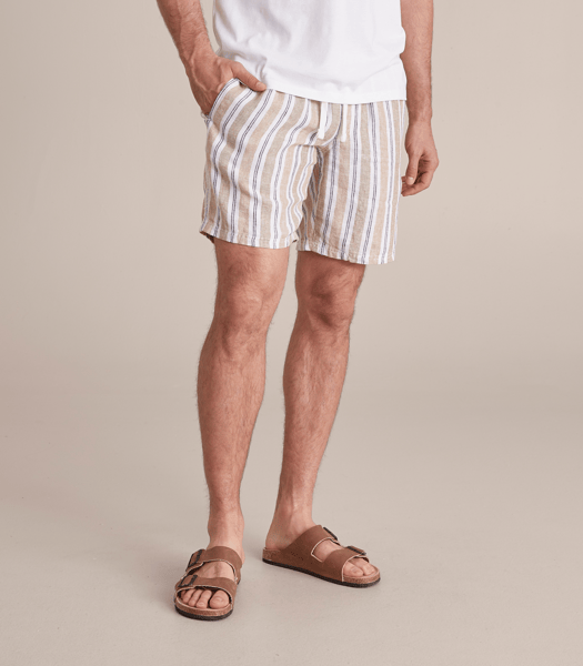 European Linen Striped Shorts | Target Australia