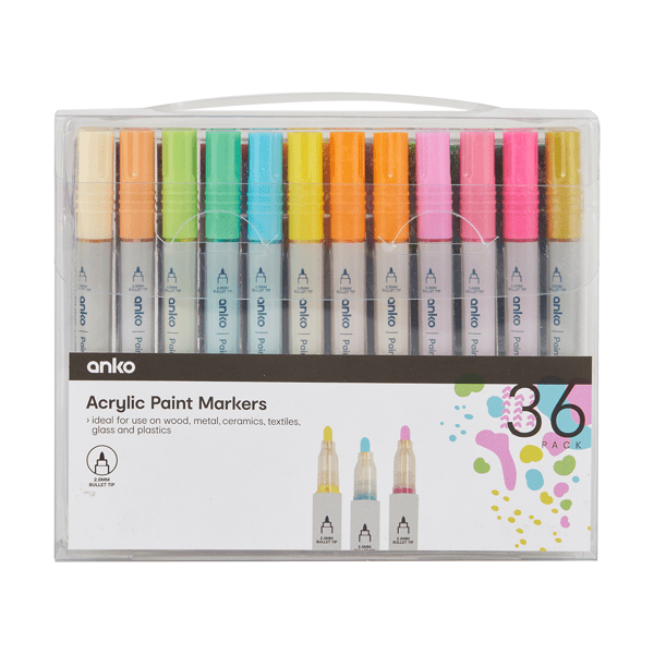 Acrylic Paint Markers, 36 Pack - Anko | Target Australia