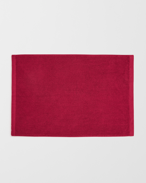 Australian Cotton Ribbed Bath Mat - Piper - Raspberry | Target Australia