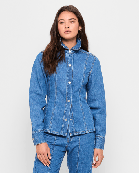 Denim Panelled Shirt - Lily Loves | Target Australia