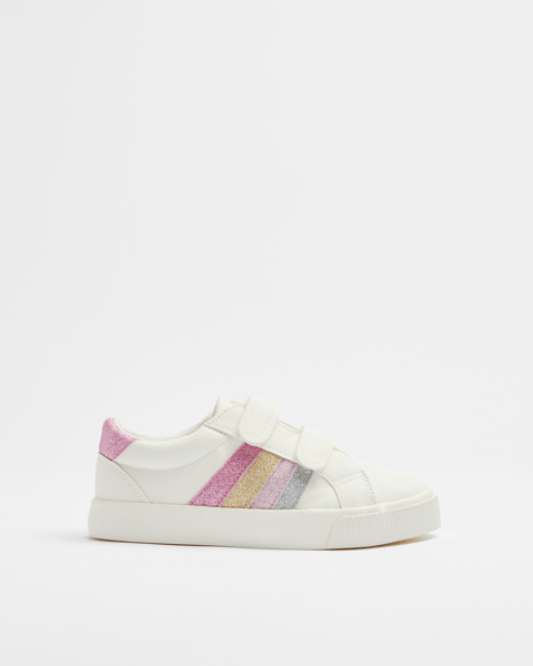 Girls Junior Glitter Stripe Sneaker | Target Australia
