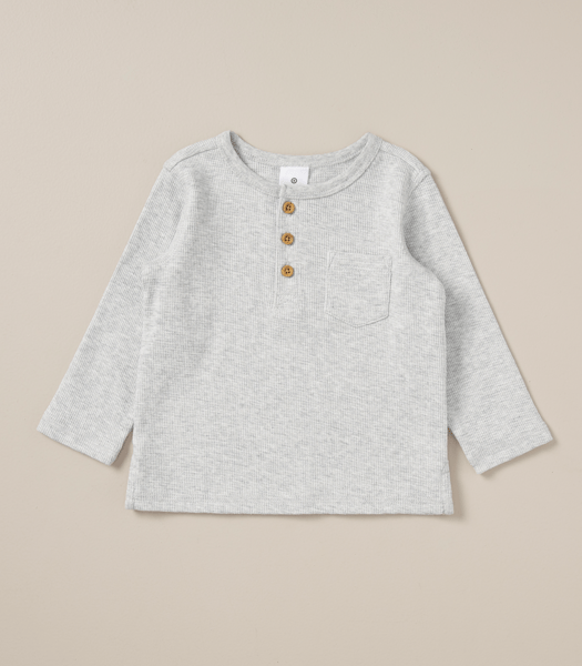 Baby Henley Waffle Top | Target Australia