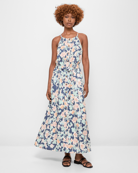 Petites Linen Blend Panelled Maxi Dress - Dannii Minogue | Target Australia