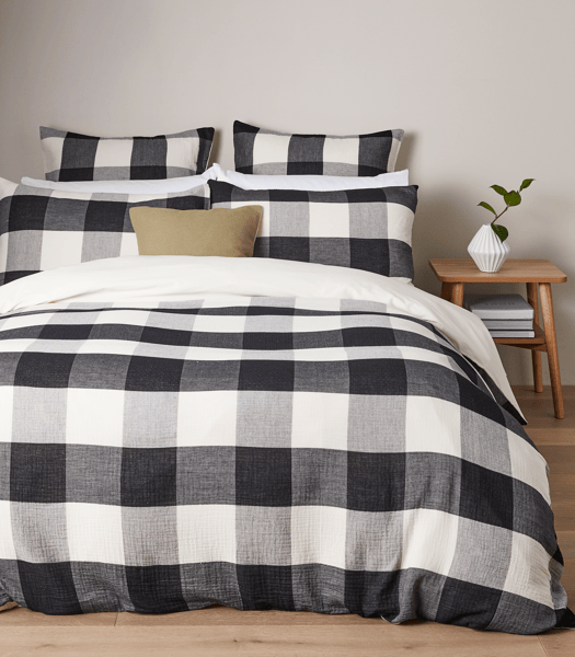Ottis Gingham Check Quilt Cover Set | Target Australia