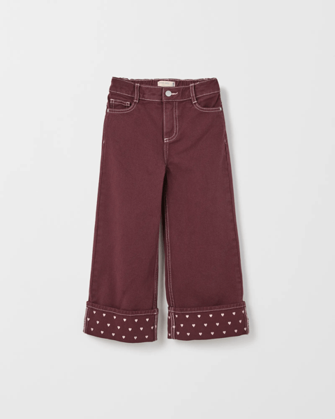 Denim Folded Up Hem Wide Leg Jeans | Target Australia