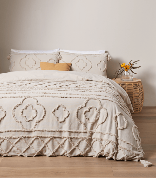 Karah Geo Tufted Quilt Cover Set | Target Australia