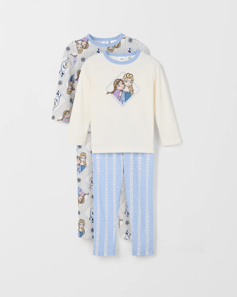 Disney Frozen Australian Cotton 2 Pack Younger Girls Knit Pyjama Set ...