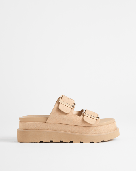 Double Strap Chunky Sandal - Aleesha - Brown | Target Australia