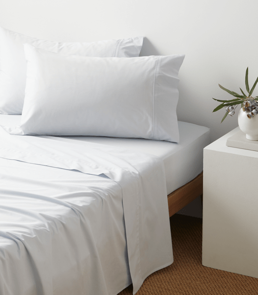 Australian Cotton 250 Thread Count Fitted Sheet - Pale Blue | Target ...