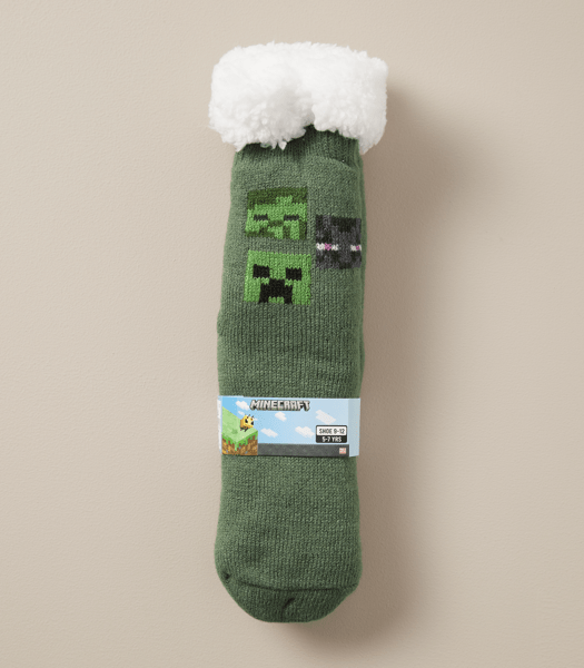 Minecraft Fleece Home Sock | Target Australia