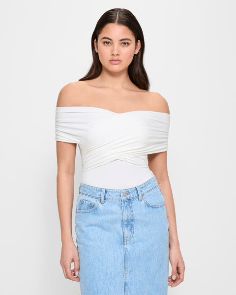 Off The Shoulder Drape Bodysuit - Lily Loves | Target Australia