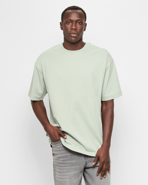 Commons Australian Cotton Oversized Heavy Core T-Shirt - Aqua/Grey ...