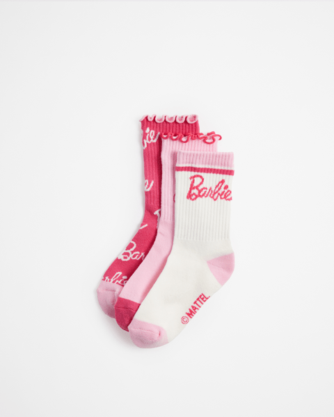 Barbie Crew Socks 3 Pack | Target Australia