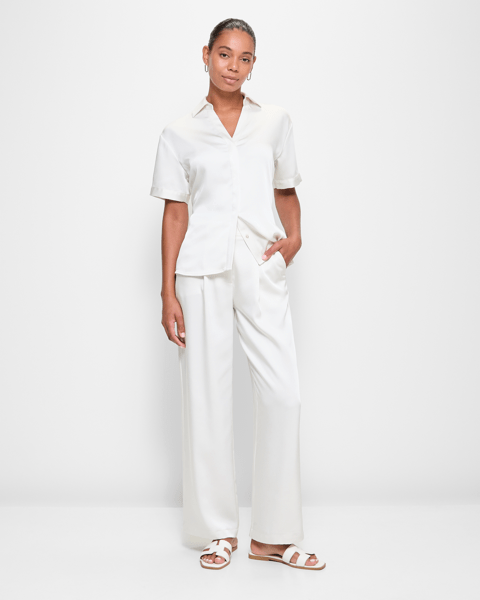 Satin Twill Wide Leg Pants - Preview | Target Australia