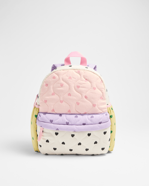 Kids Colour Block Quilted Heart Backpack | Target Australia